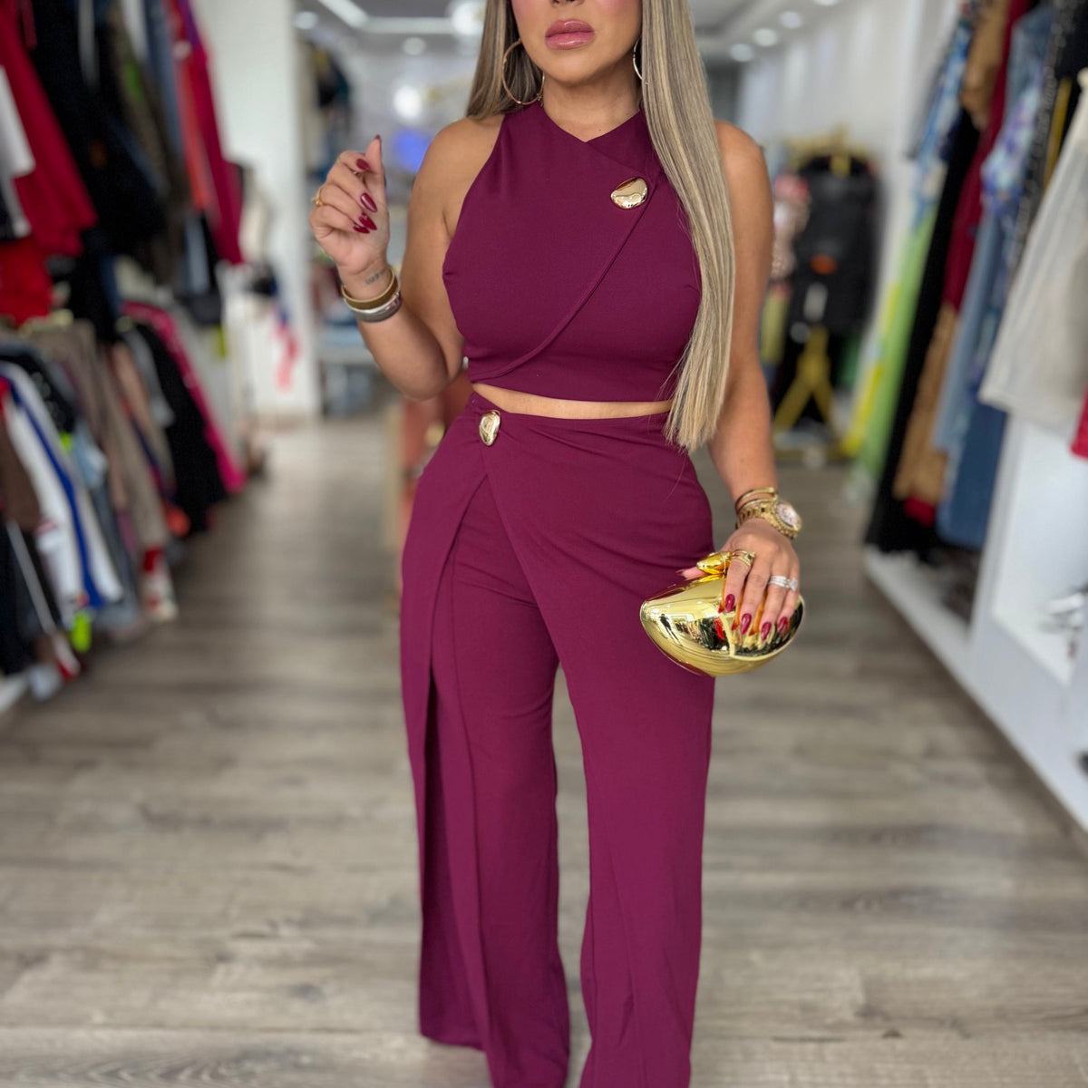 Lena set in burgundy – DC Boutique